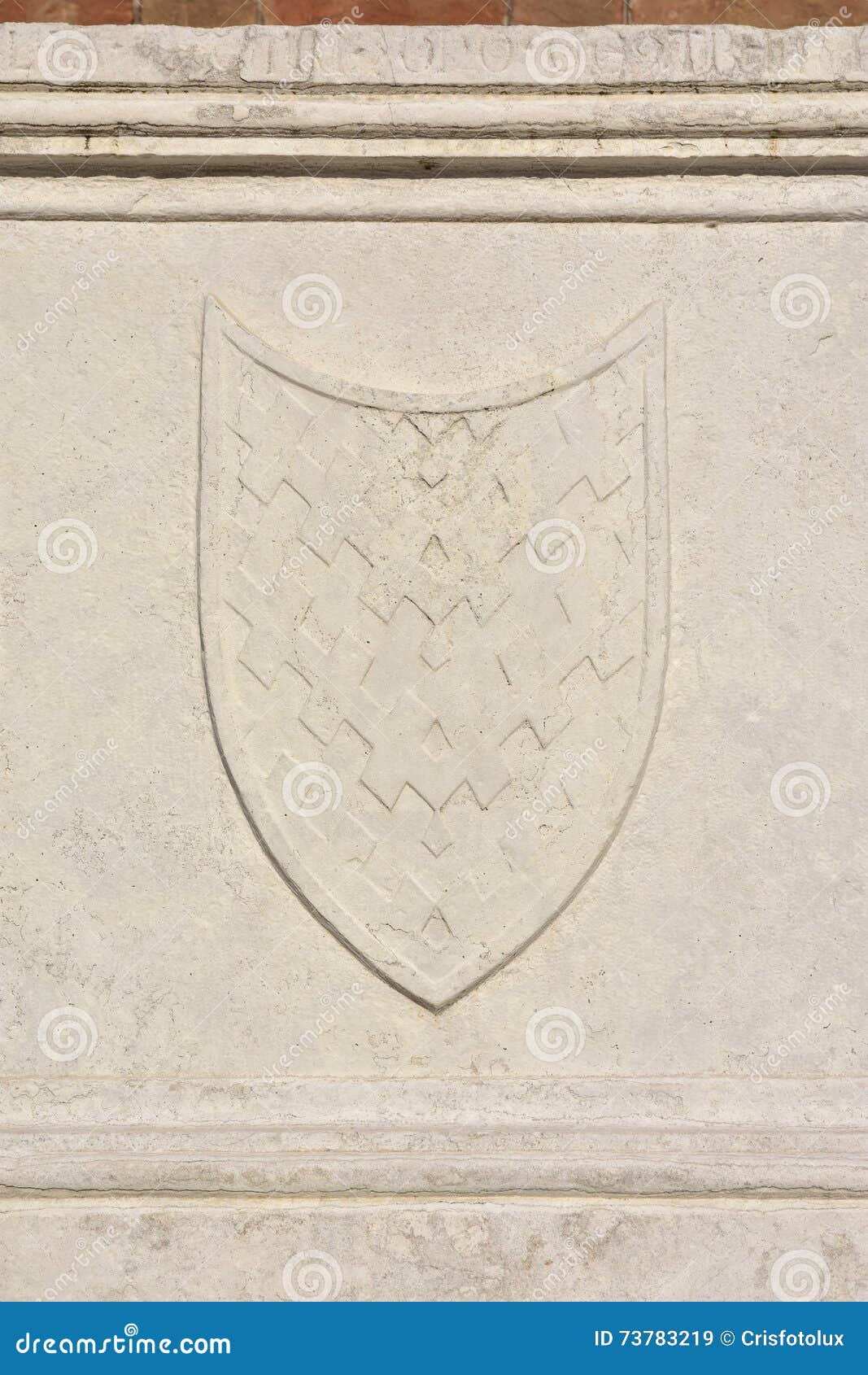 Medieval shield in Venice stock image. Image of venice - 73783219