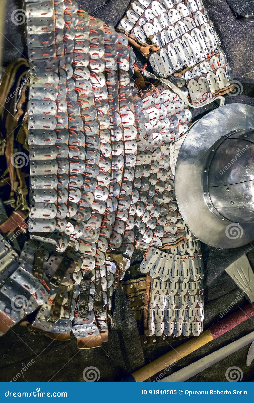 Medieval Shields Helm and Weapons Stock Image - Image of metallic ...