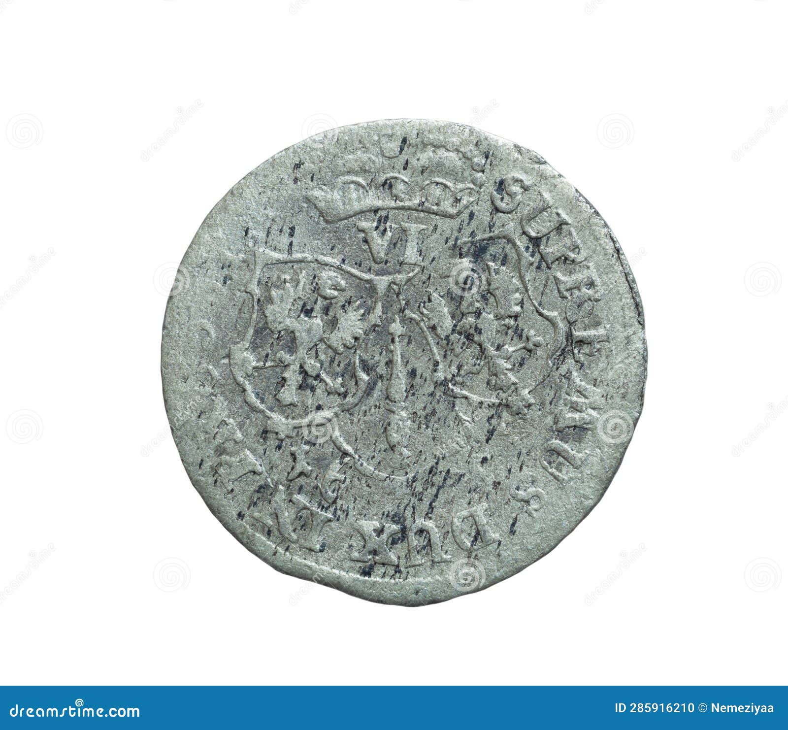 Medieval silver coin stock photo. Image of world, metallic - 285916210