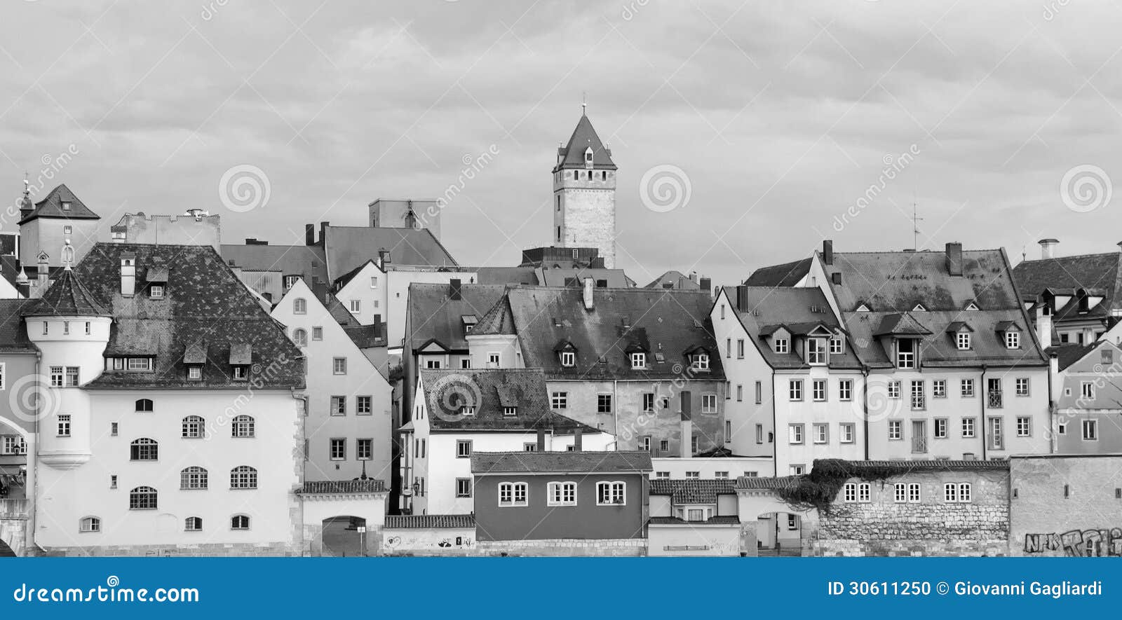 Medieval Small Town Buildings in Europe Stock Photo - Image of center ...