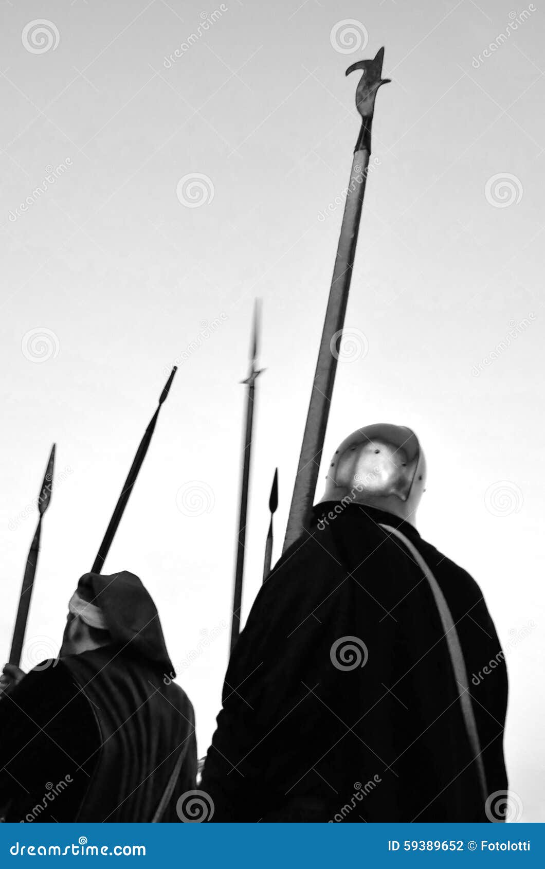 Medieval Soldier Dressed In Armour With Shield And Weapon In Hand ...