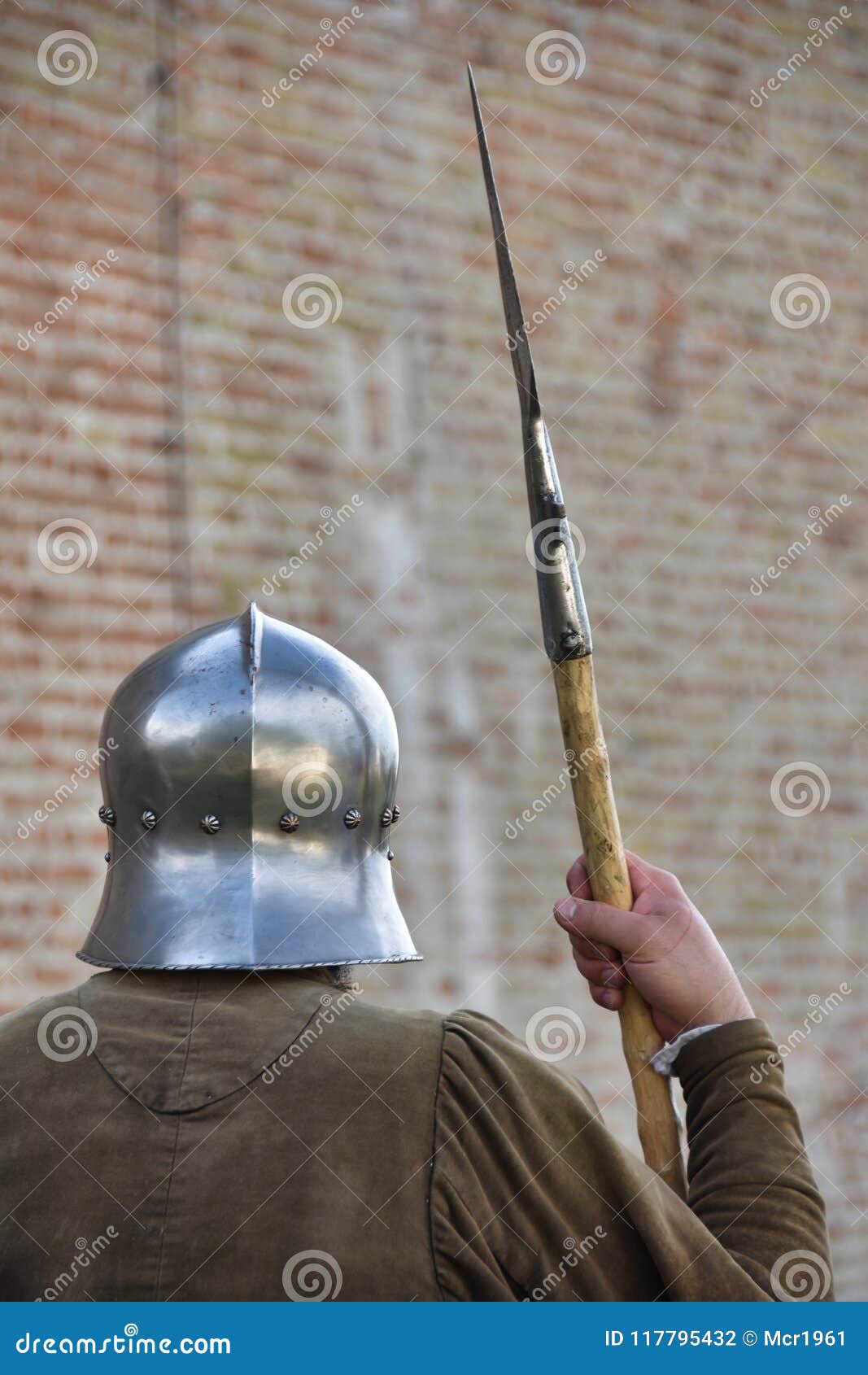 Medieval Soldier Under the Castle Walls Editorial Photography - Image ...