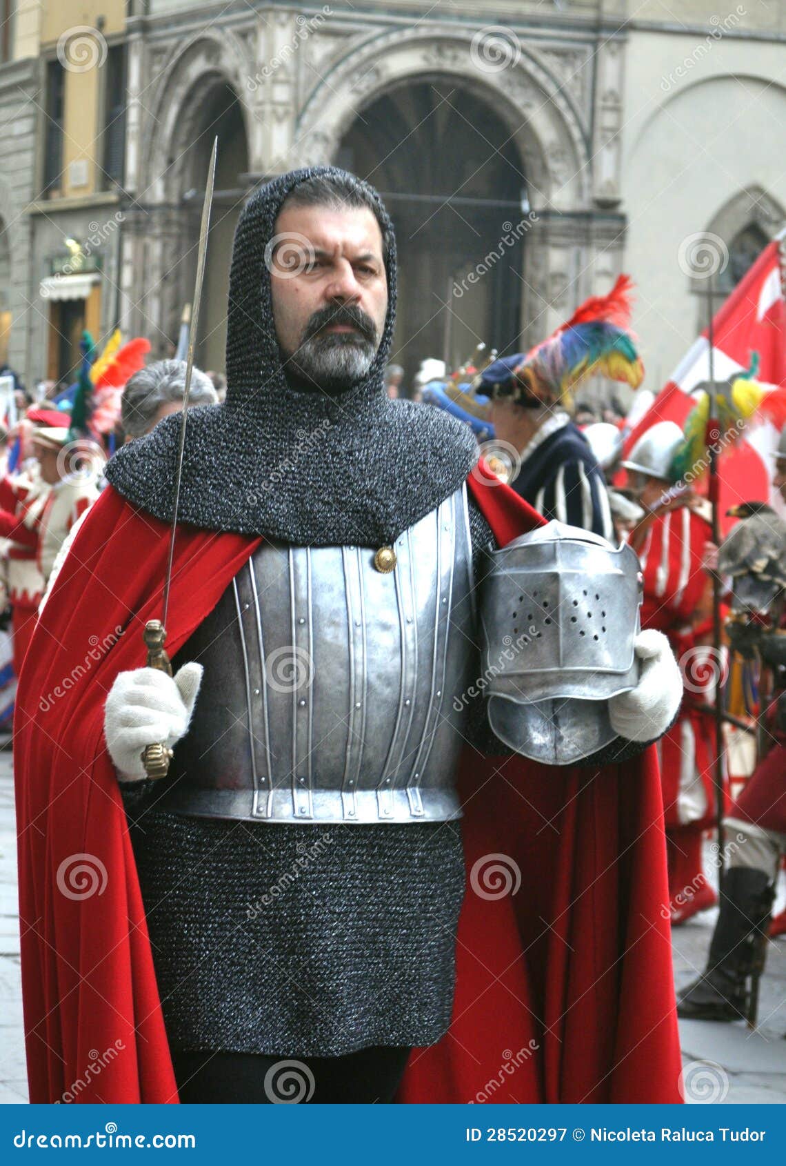 Medieval Soldier In A Reenactment In Italy Editorial Photography ...