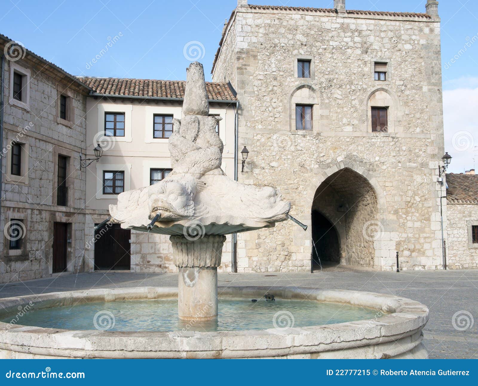 Medieval square stock image. Image of medieval, burgos - 22777215