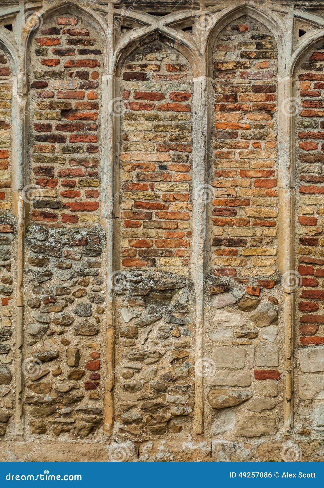 Medieval Stone and Brick Work Stock Photo - Image of eclesiastical ...