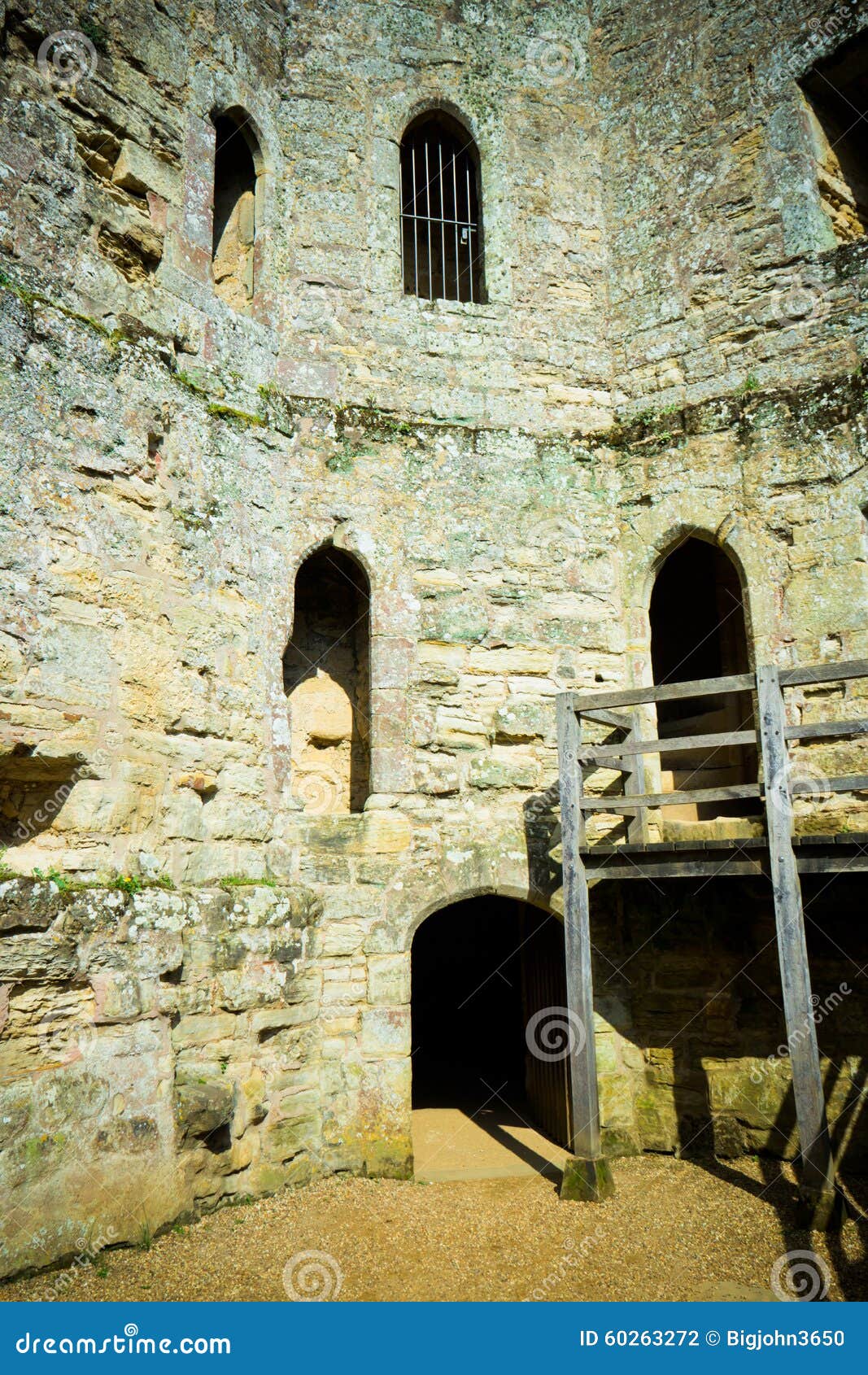 Medieval Stone Castle Ruins Interior Stock Photo - Image of ruin ...
