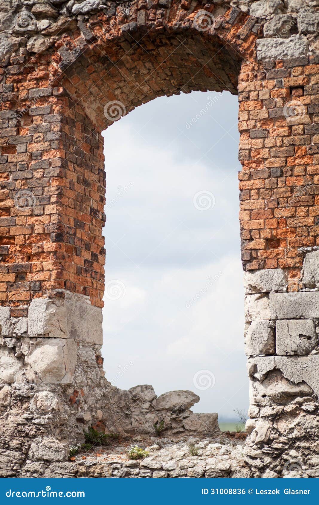 Medieval Stone Castle Ruins Window Stock Photo - Image of grunge ...