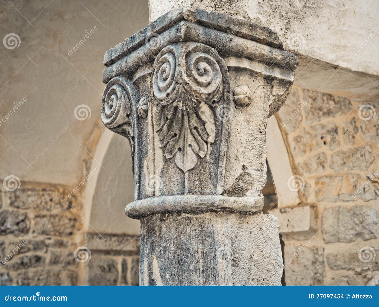 Medieval Stone Column in Trogir, Croatia Stock Photo - Image of travel ...