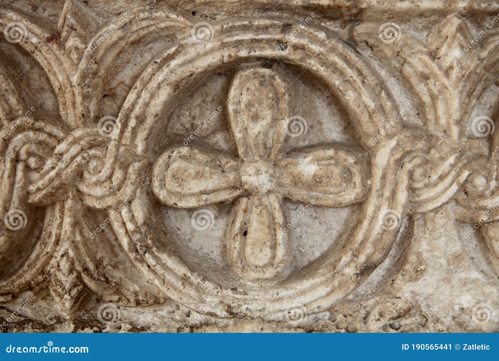 Medieval stone cross stock image. Image of decor, building - 190565441