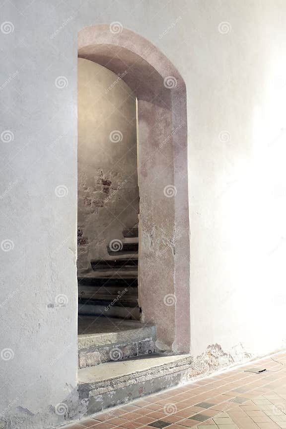 Medieval Stone Steps in the Castle Stock Image - Image of cityscape ...