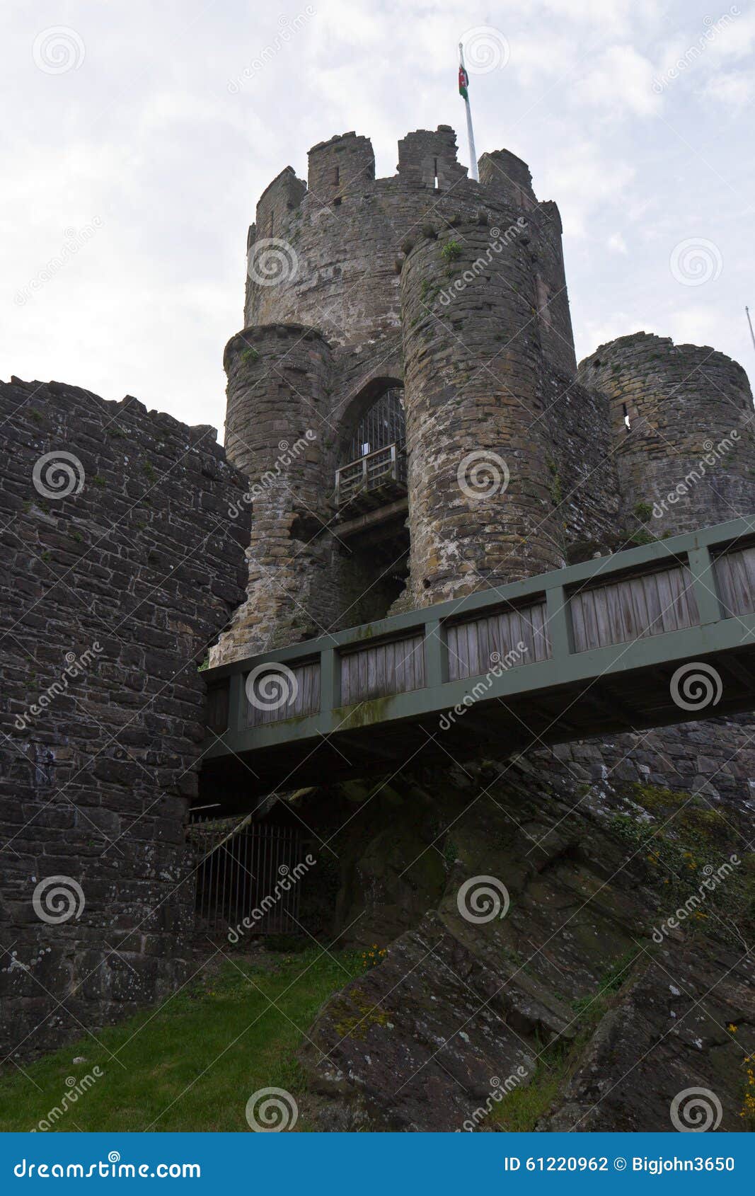 Medieval Stone Towers Part of Castle Fortress Stock Photo - Image of ...