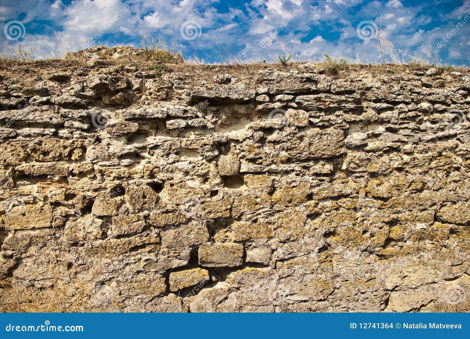 Medieval stone wall stock photo. Image of design, architecture - 12741364