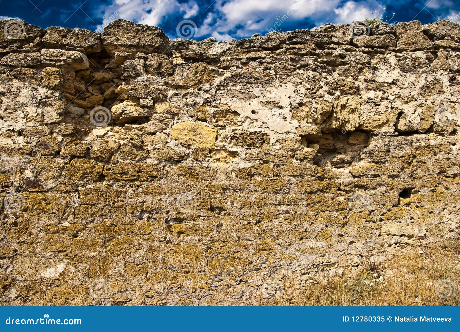 Medieval stone wall stock image. Image of house, blue - 12780335