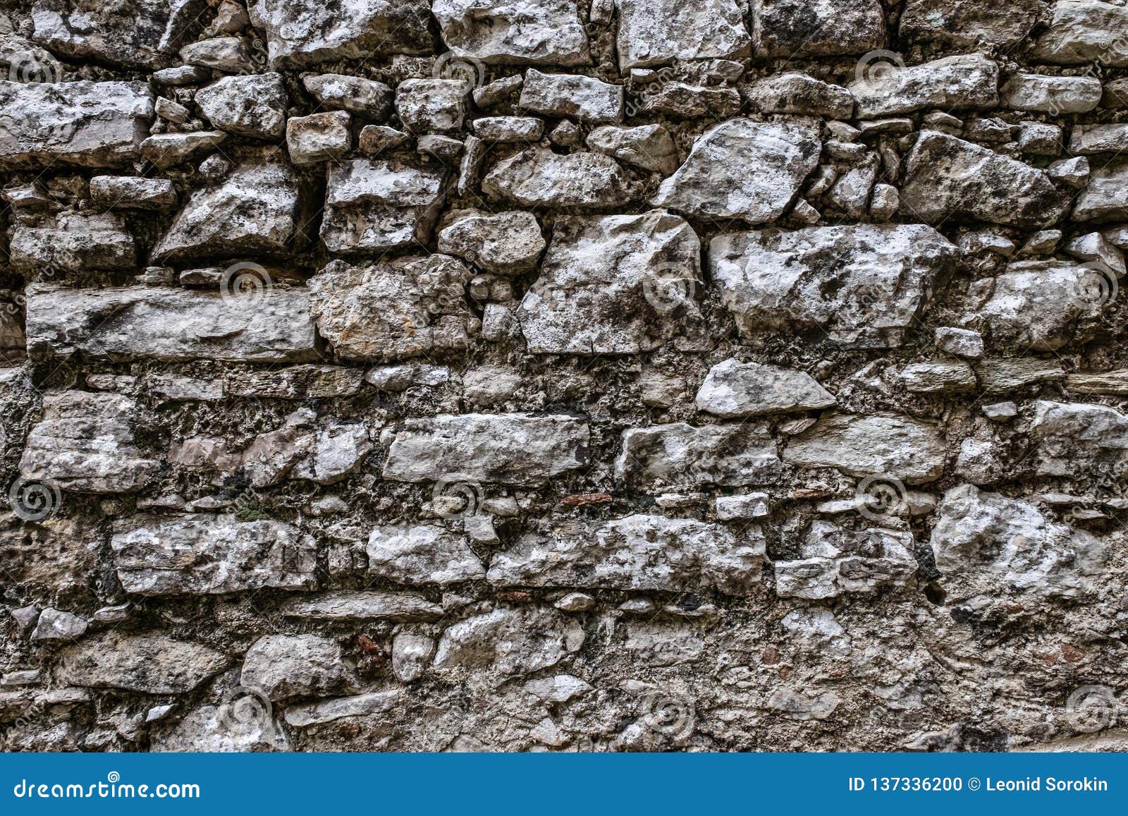 Stone Wall Background, Dark Grey Limestone Texture Stock Photo - Image ...