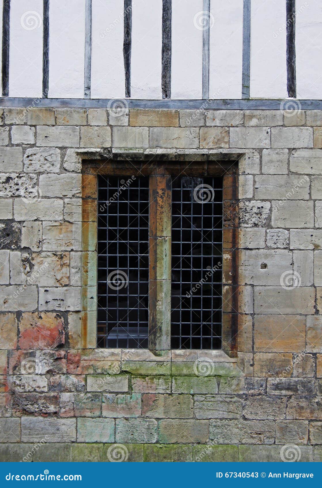 Medieval Stone Window, Leaded Lights Stock Image - Image of gothic ...