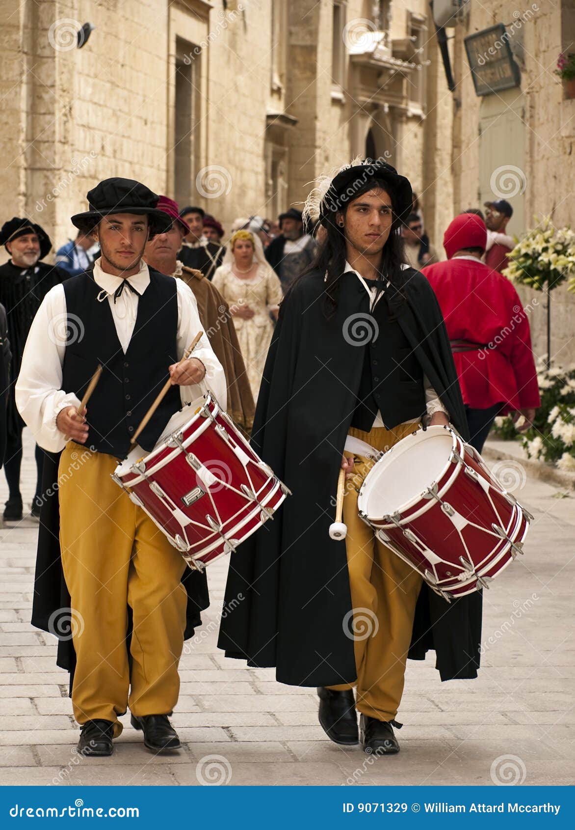 Medieval Street Drummer editorial stock image. Image of heritage - 9071329