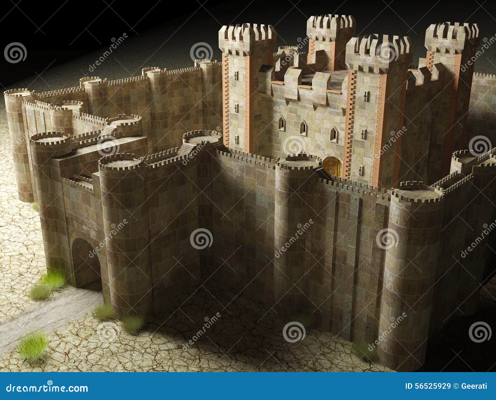 3D Render Of Medieval Castle Stock Photo | CartoonDealer.com #134378082
