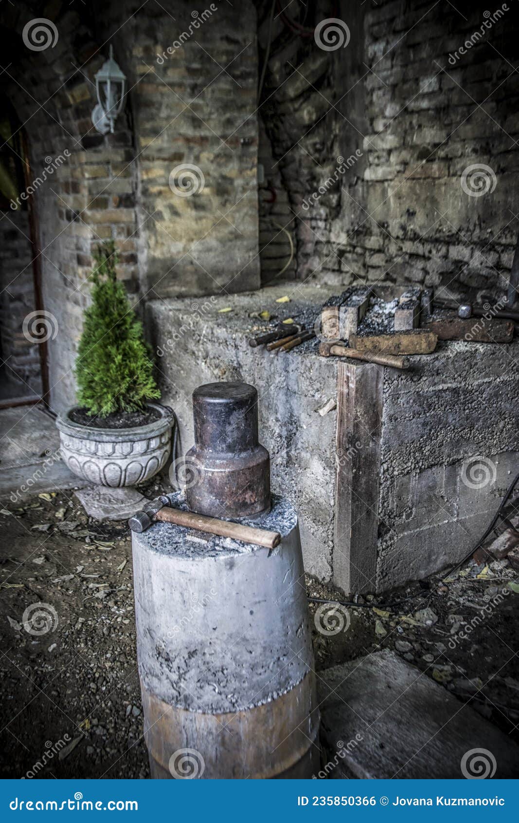 Retro Blacksmithing Equipment Stock Photo - Image of metal, historical ...