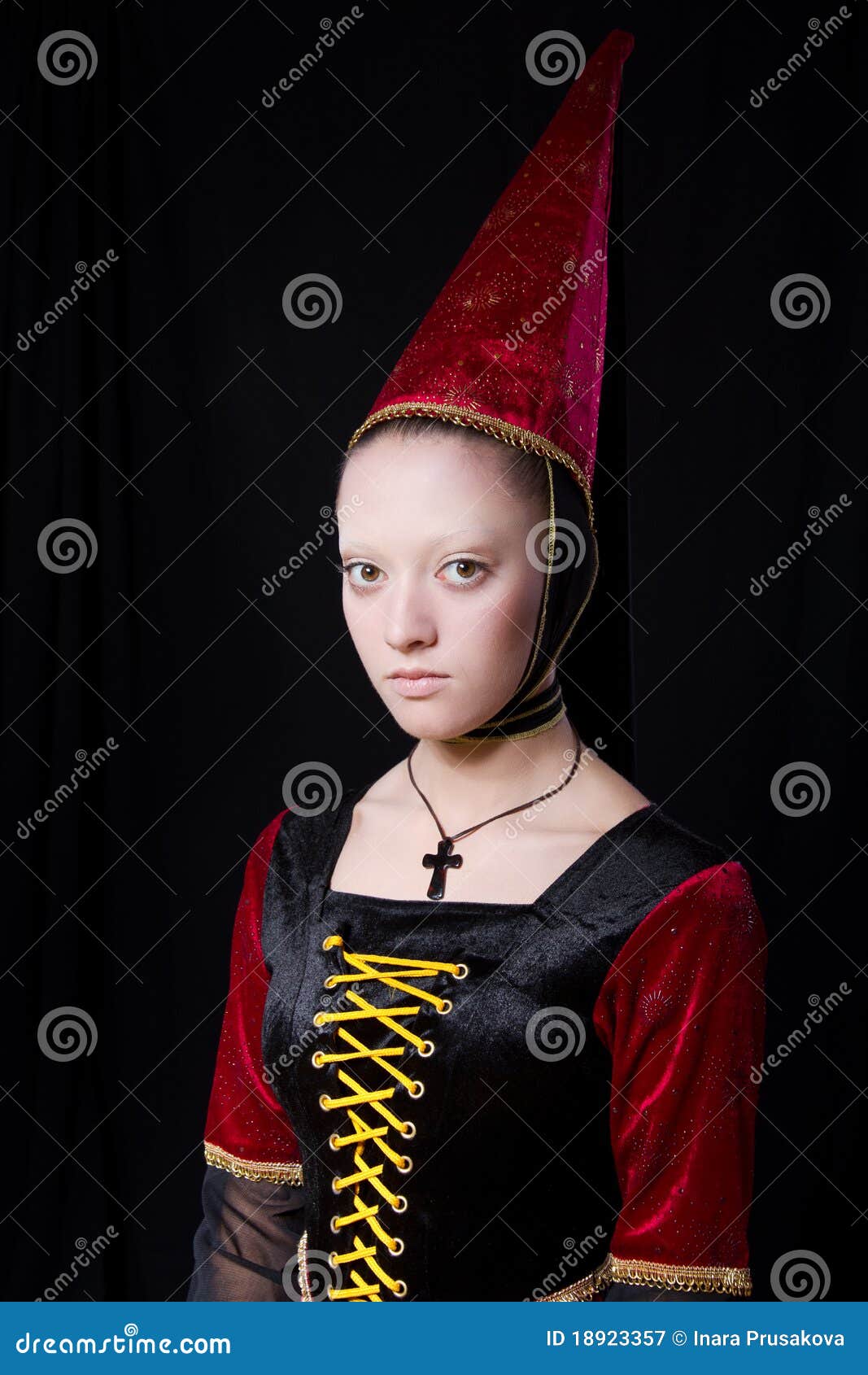 Medieval Style Portrait of a Beautiful Woman Stock Image - Image of ...