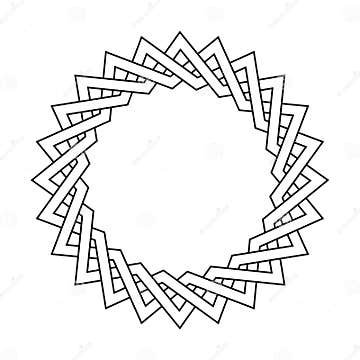 Medieval Style Round Decorative Frame Stock Illustration - Illustration ...