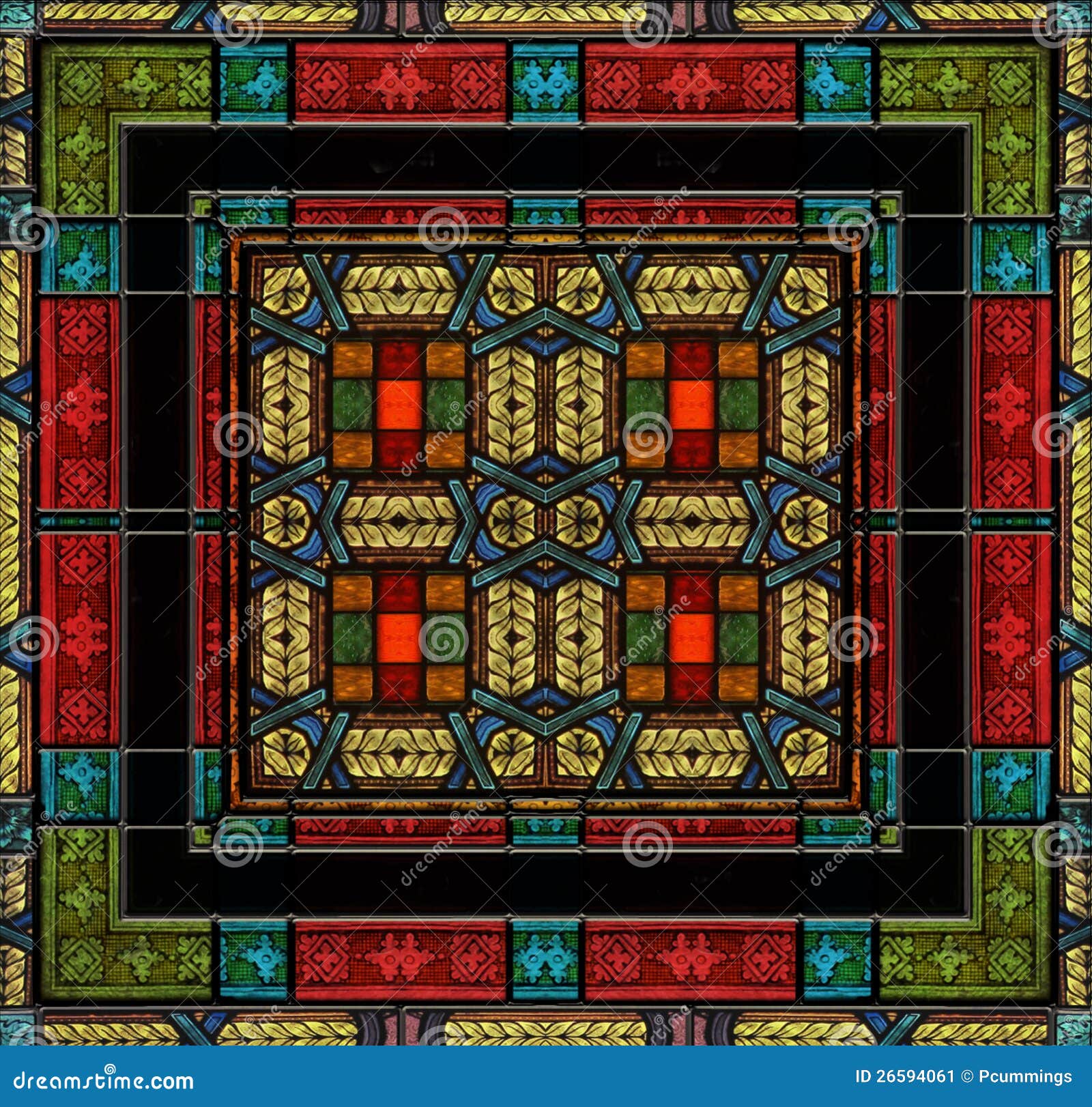 Medieval Tile Pattern Is A Oldest Process, Vintage Engraving Vector ...