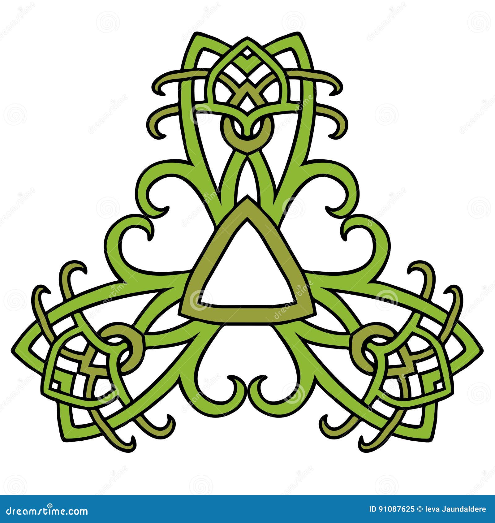 Medieval Style Triangle Ornament Stock Vector - Illustration of ...