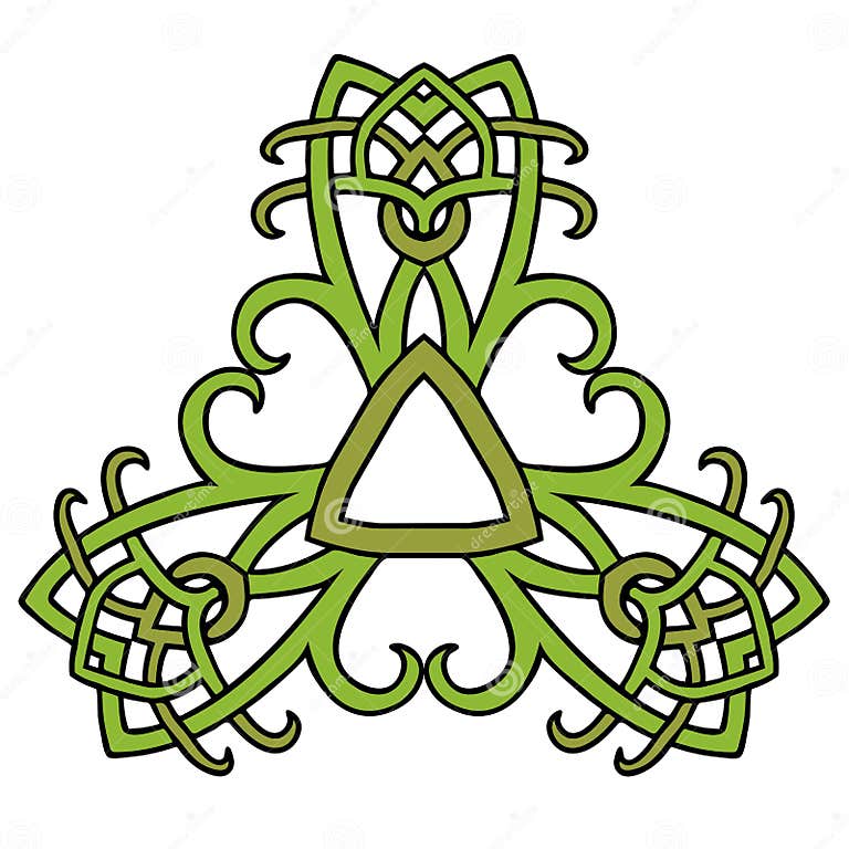 Medieval Style Triangle Ornament Stock Vector - Illustration of ...