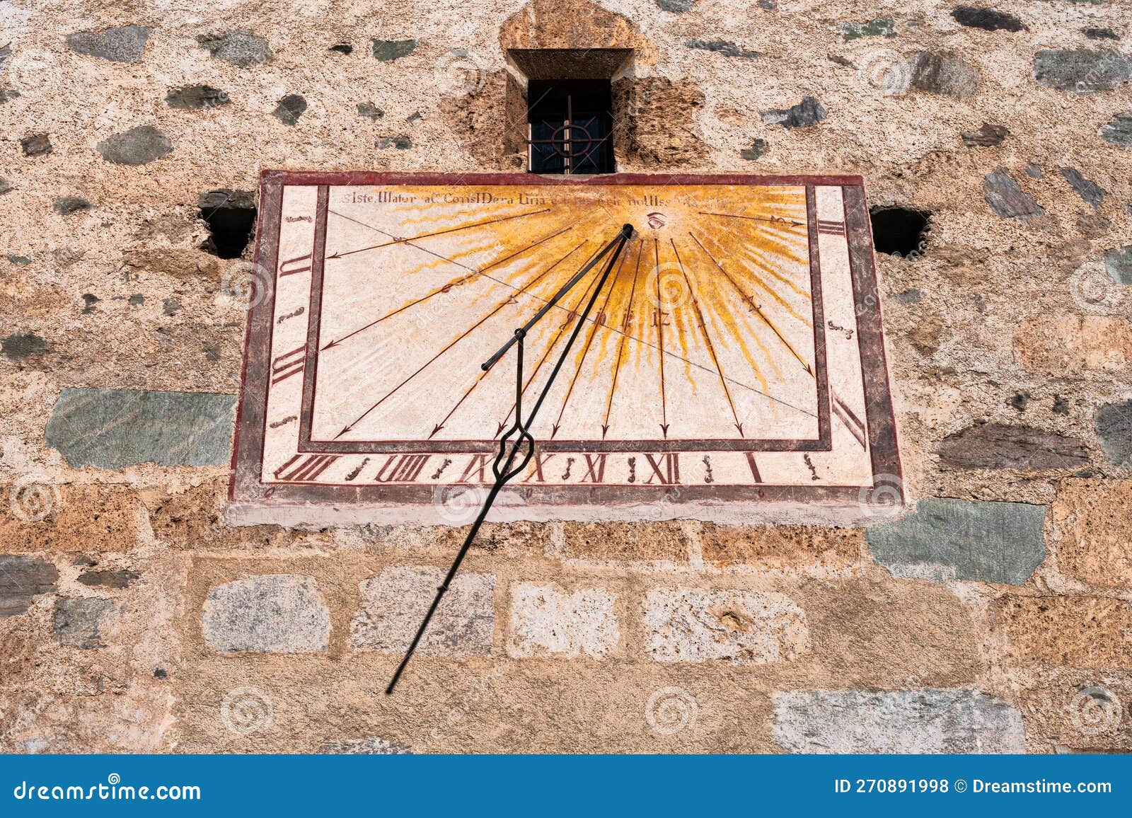 Medieval sundial stock photo. Image of switzerland, architecture ...