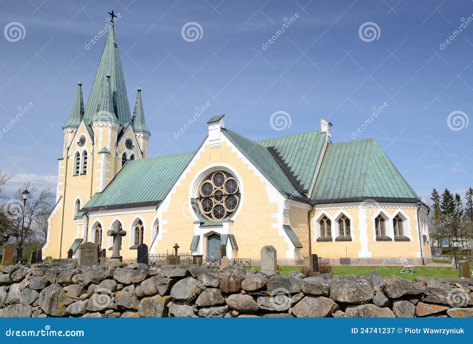 Medieval Swedish church stock image. Image of building - 24741237