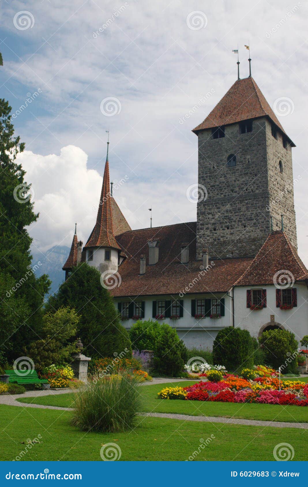 Medieval swiss castle stock image. Image of authentic - 6029683