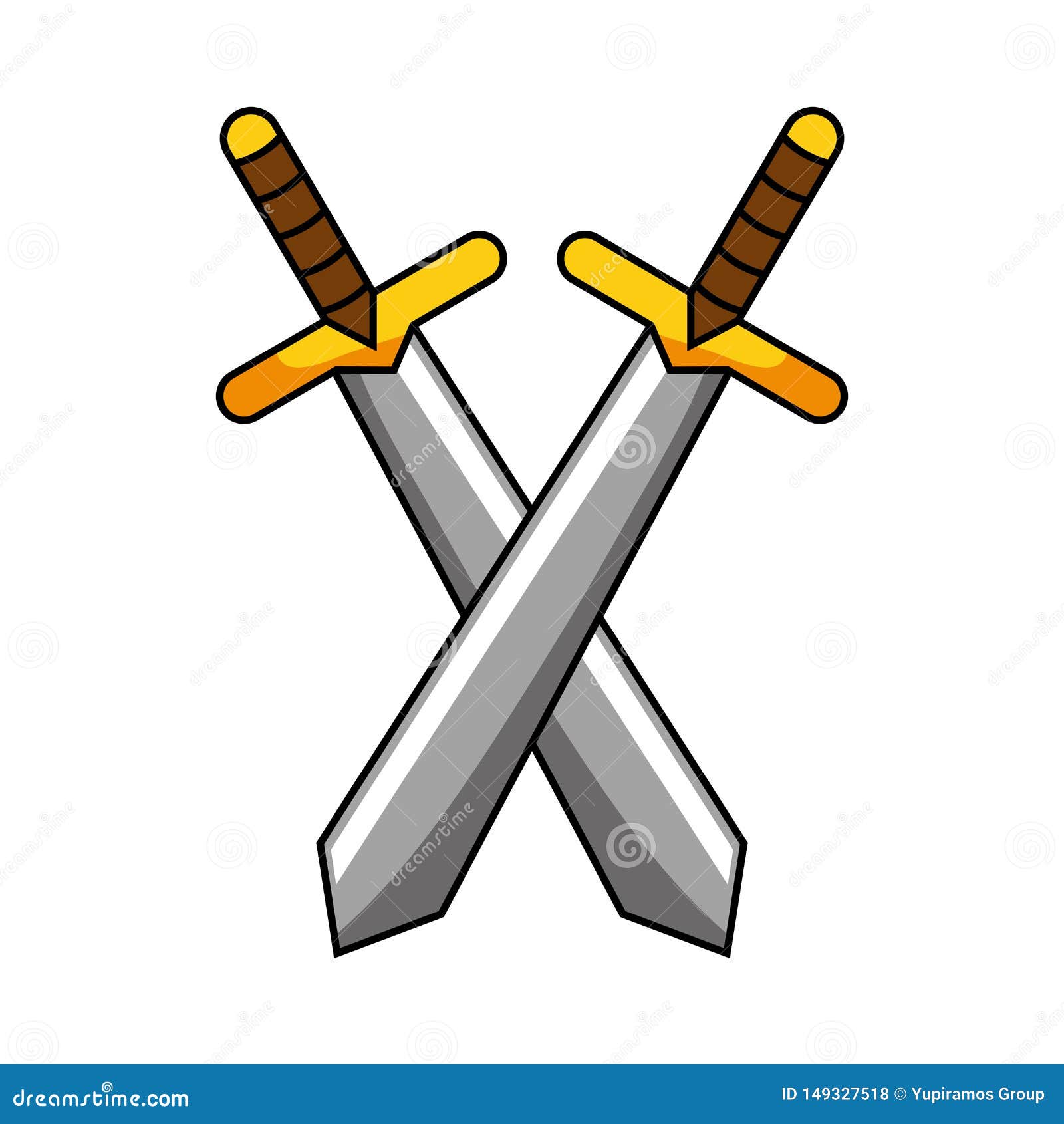 Isolated Medieval Sword Design Vector Illustration Stock Vector ...