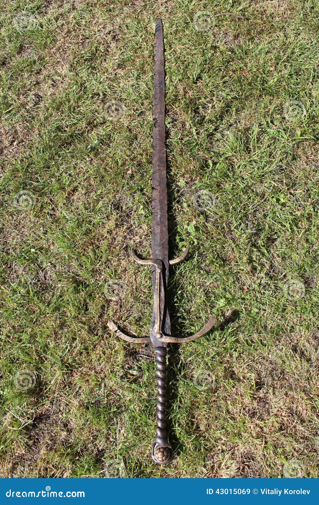 Medieval Sword on the Ground Stock Image - Image of kelp, ideas: 43015069
