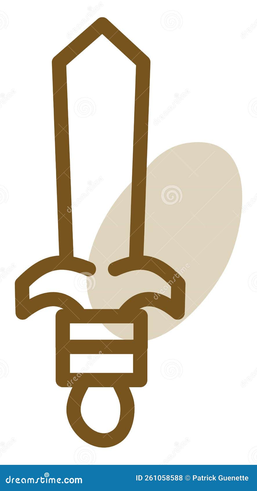 Medieval sword, icon stock vector. Illustration of armor - 261058588