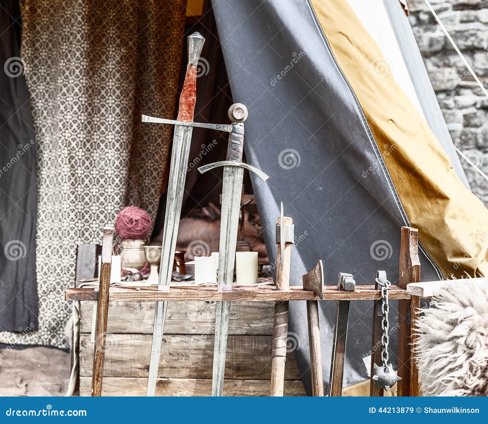 Medieval sword rack stock image. Image of blade, conflict - 44213879