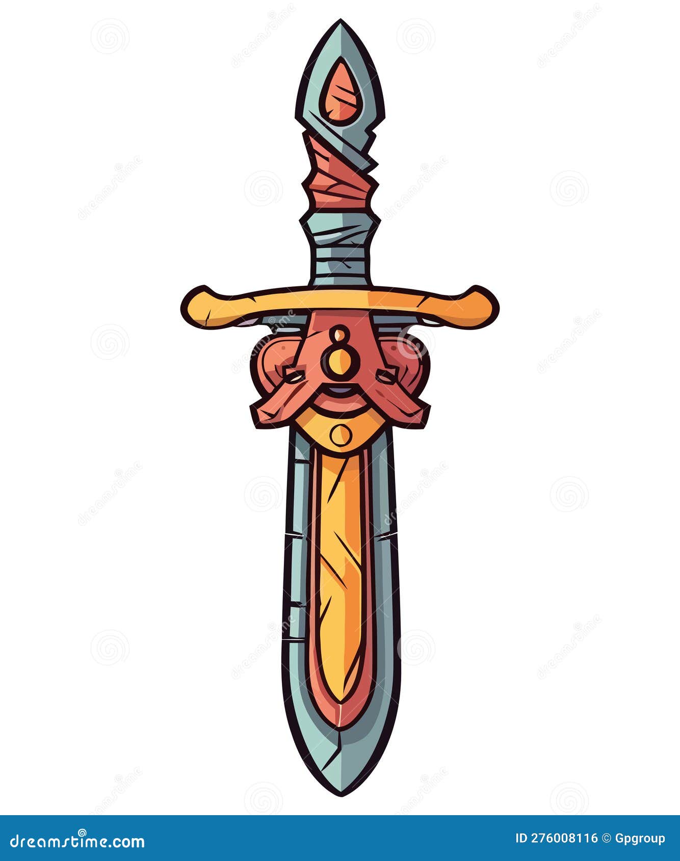 Medieval Sword Sharp Blade, Symbol of Strength Stock Vector ...