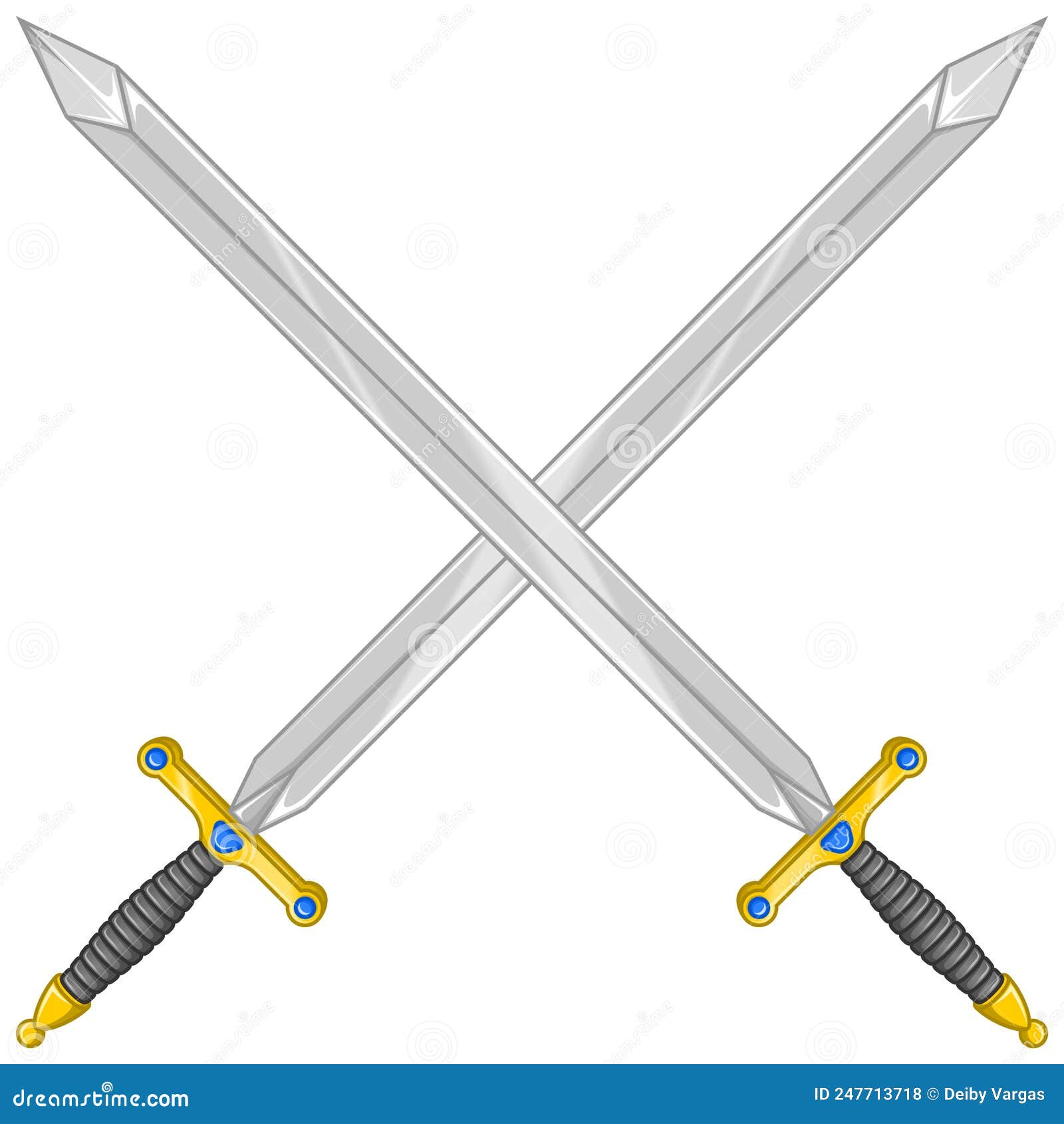 Medieval Sword Vector Design Stock Vector - Illustration of fencing ...