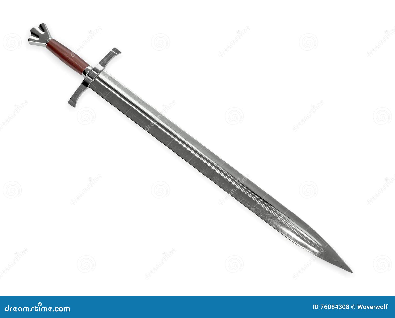 Medieval Sword with Wooden Handle Stock Photo - Image of ancient ...