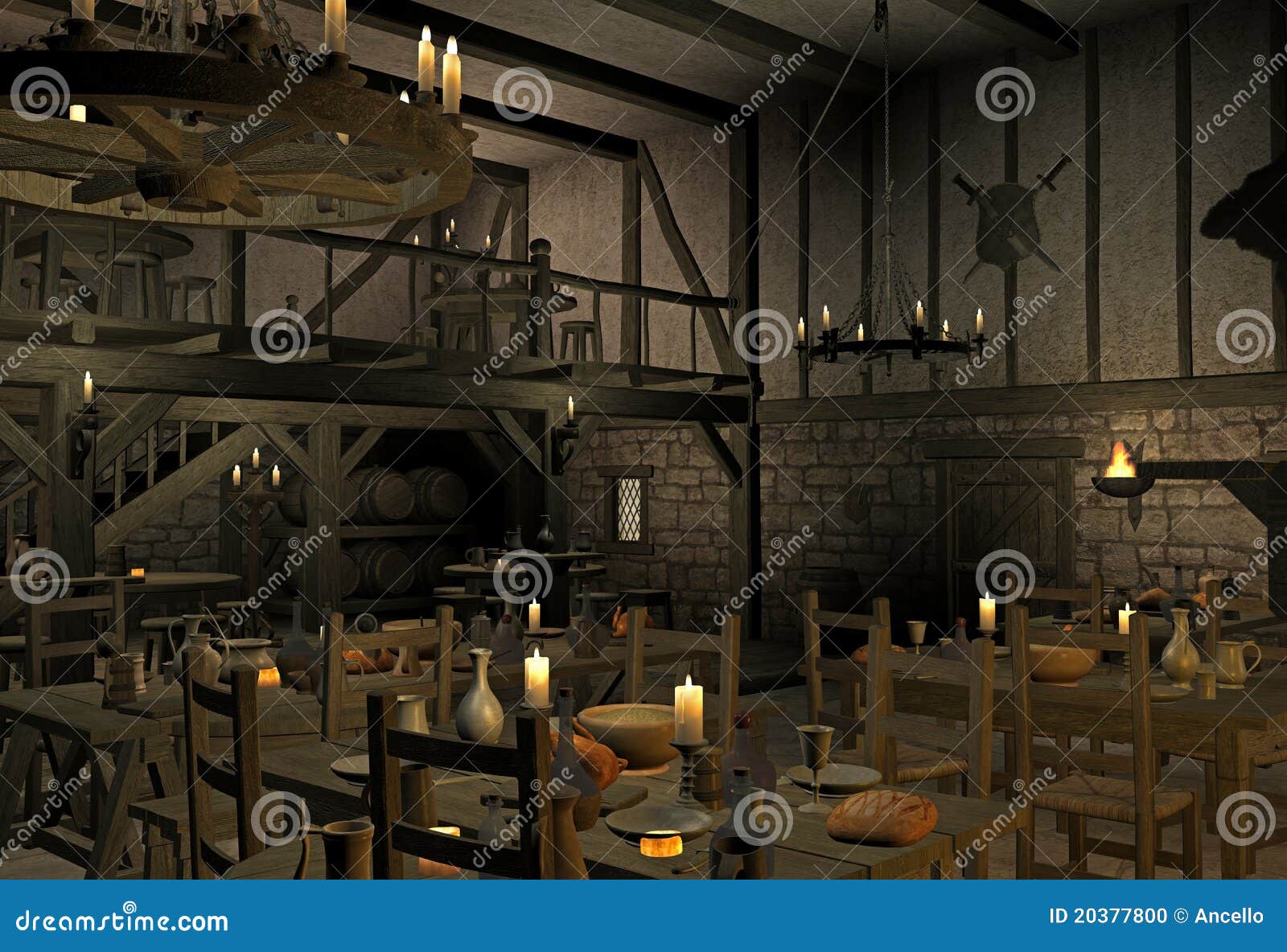 Medieval tavern stock photo. Image of saloon, drink, background - 20377800