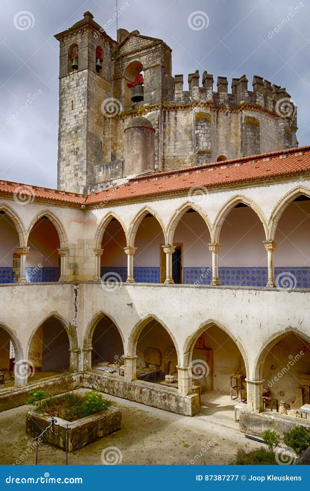 Medieval Templar Castle in Tomar, Portugal Stock Image - Image of ...
