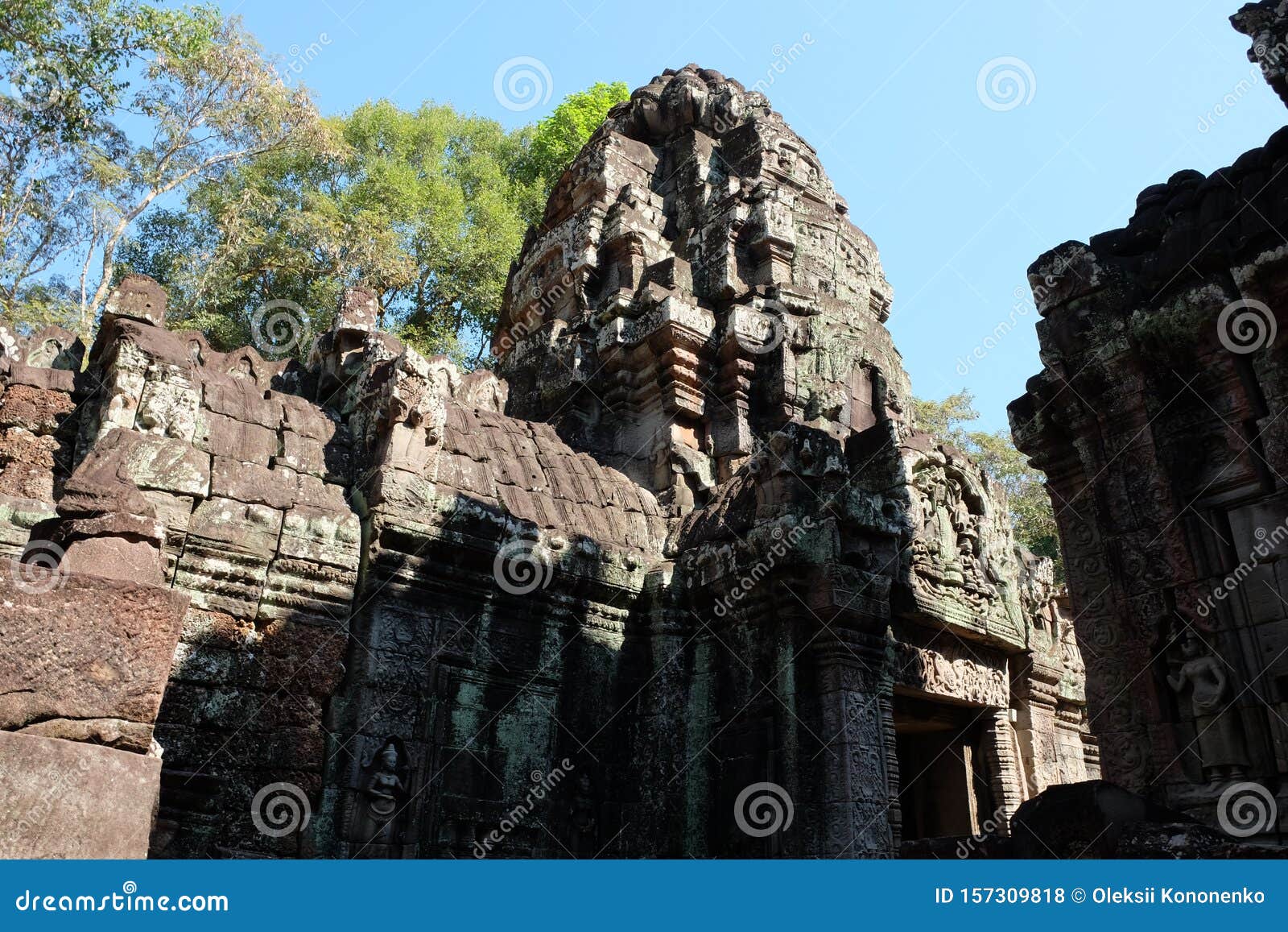 The Medieval Temple of Ta Som. the Ruins of an Ancient Temple in ...