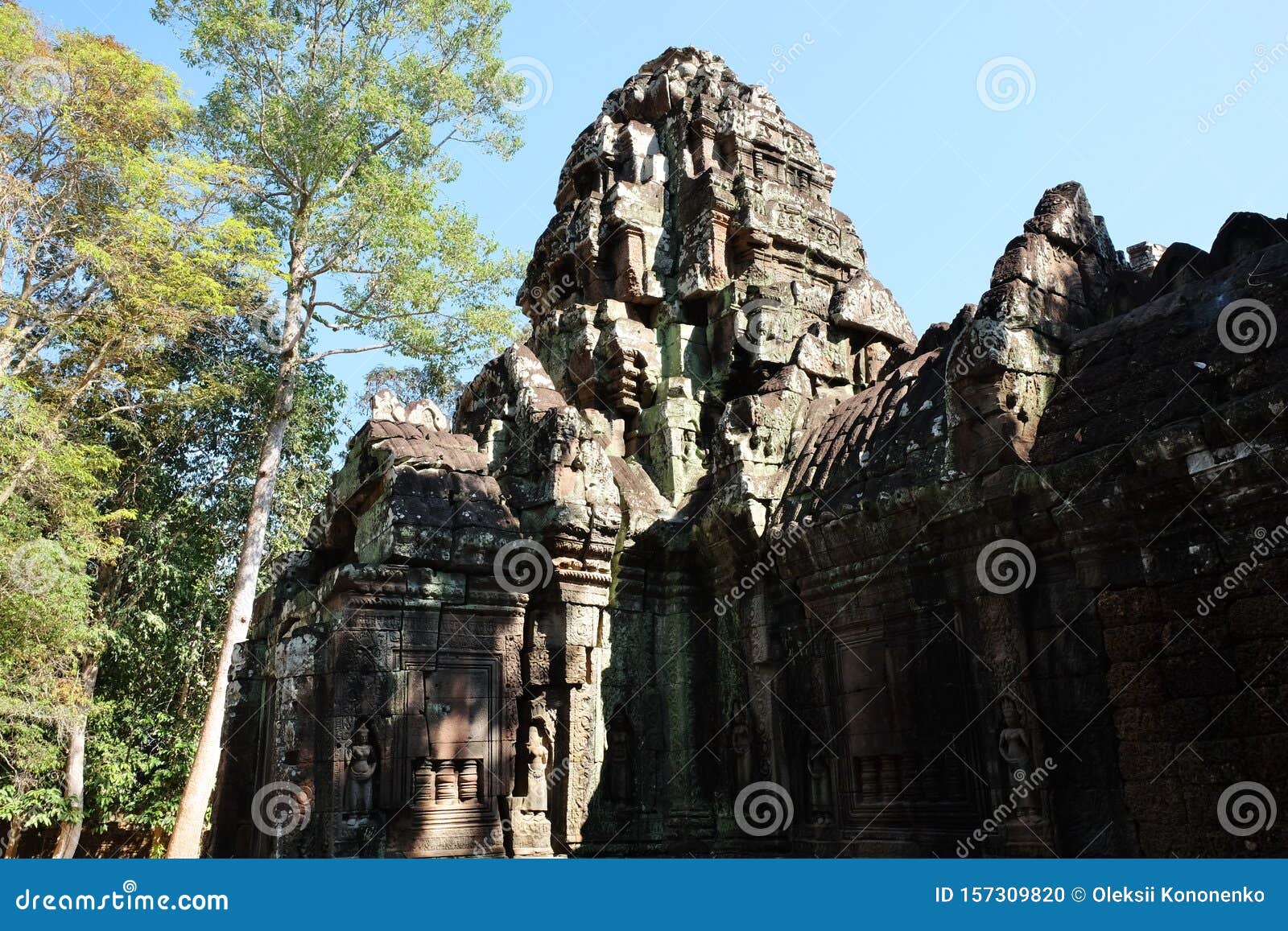 The Medieval Temple of Ta Som. the Ruins of an Ancient Temple in ...