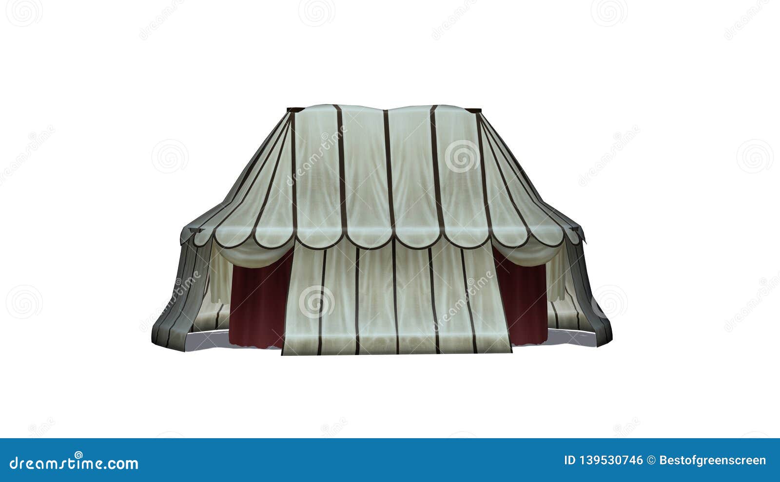 Medieval Tent in Front View Stock Illustration - Illustration of scene ...