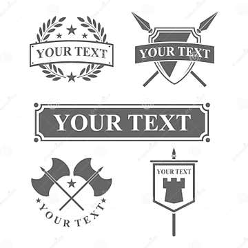 Medieval Theme Logo Set Vector Stock Vector - Illustration of smile ...