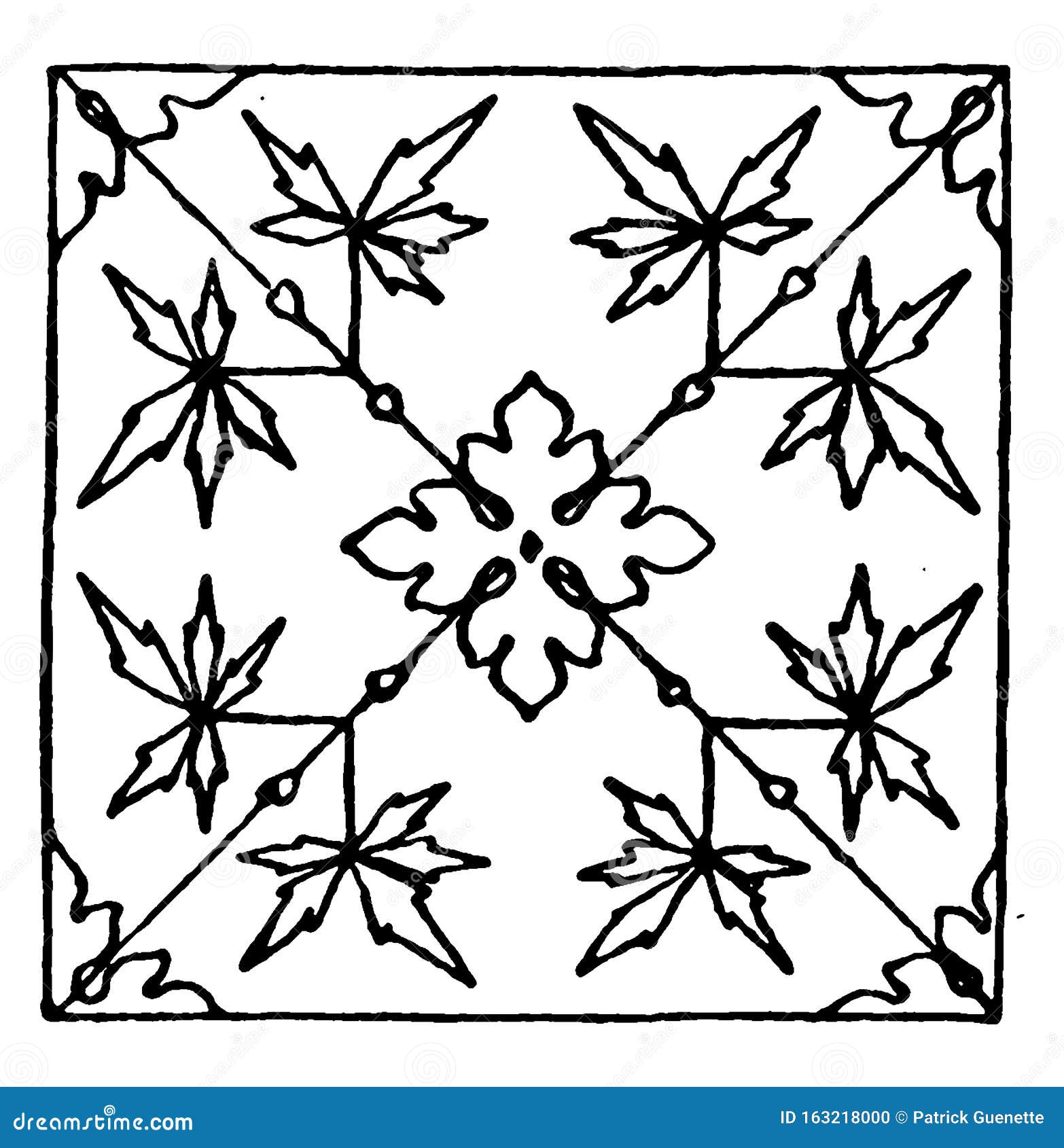 Medieval Tile Pattern Is A Oldest Process Of Fitting Together, Vintage ...