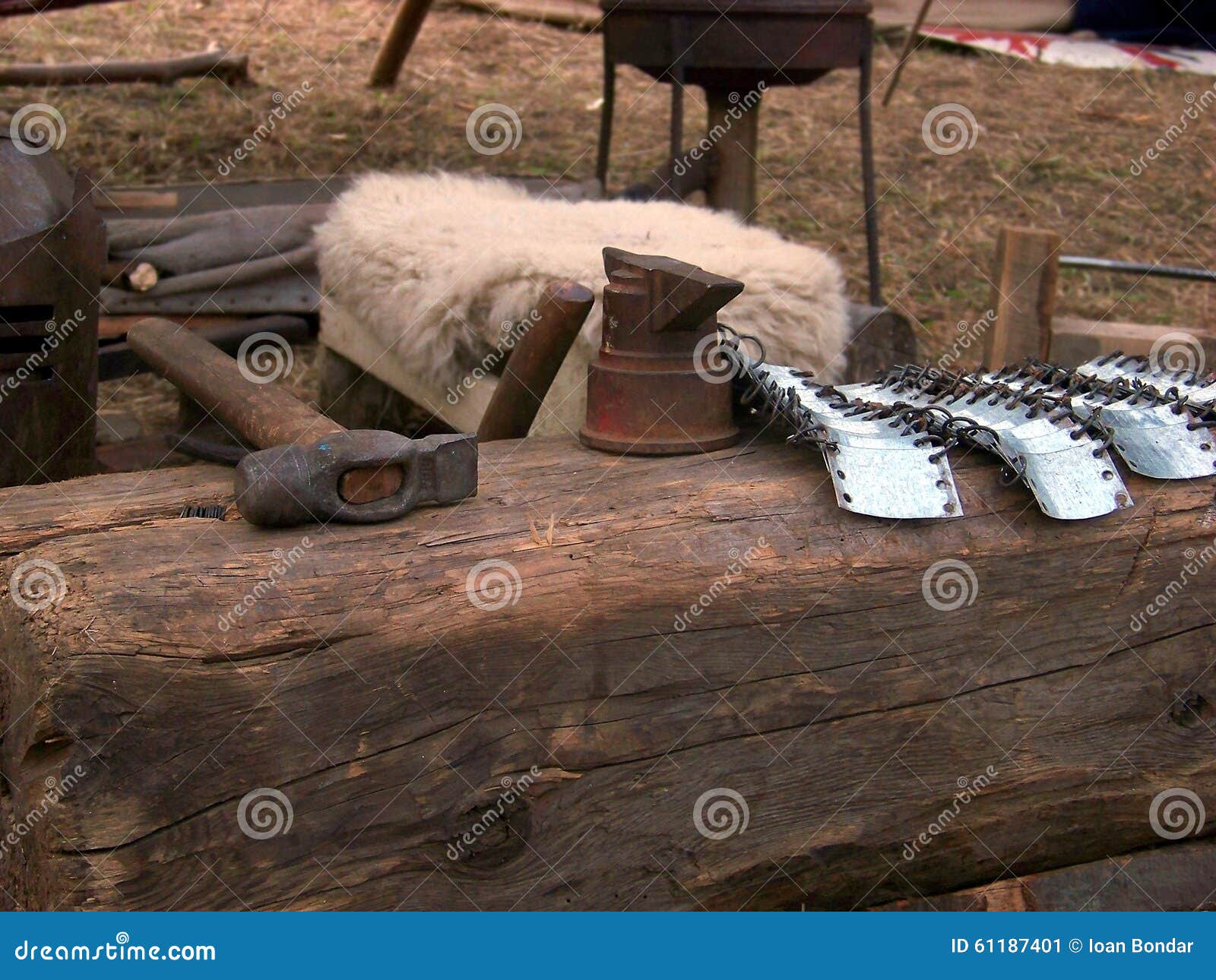 Medieval tools stock image. Image of iron, armour, medieval - 61187401