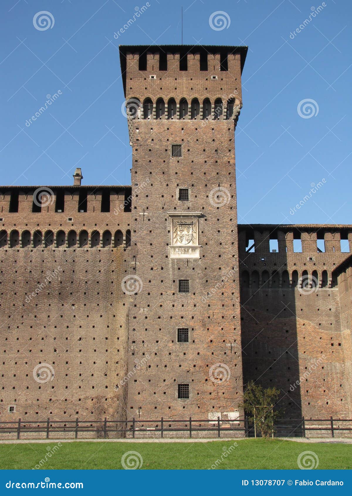 Medieval tower stock image. Image of landmark, entrance - 13078707