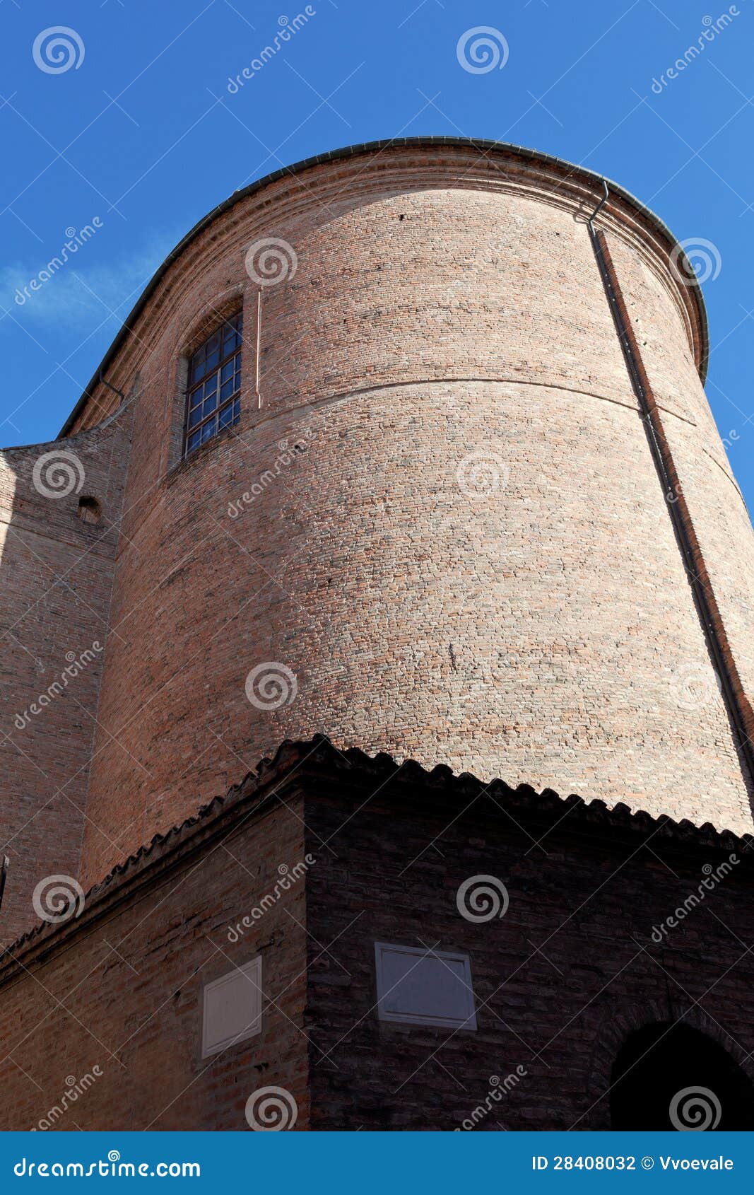 Medieval Tower and Stone Street Signs Stock Photo - Image of cairoli ...