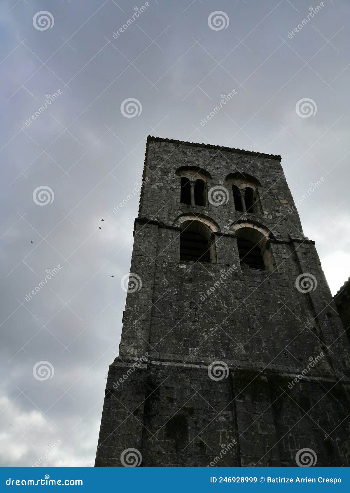 Medieval Tower Structure on Blue Sky Background Stock Image - Image of ...