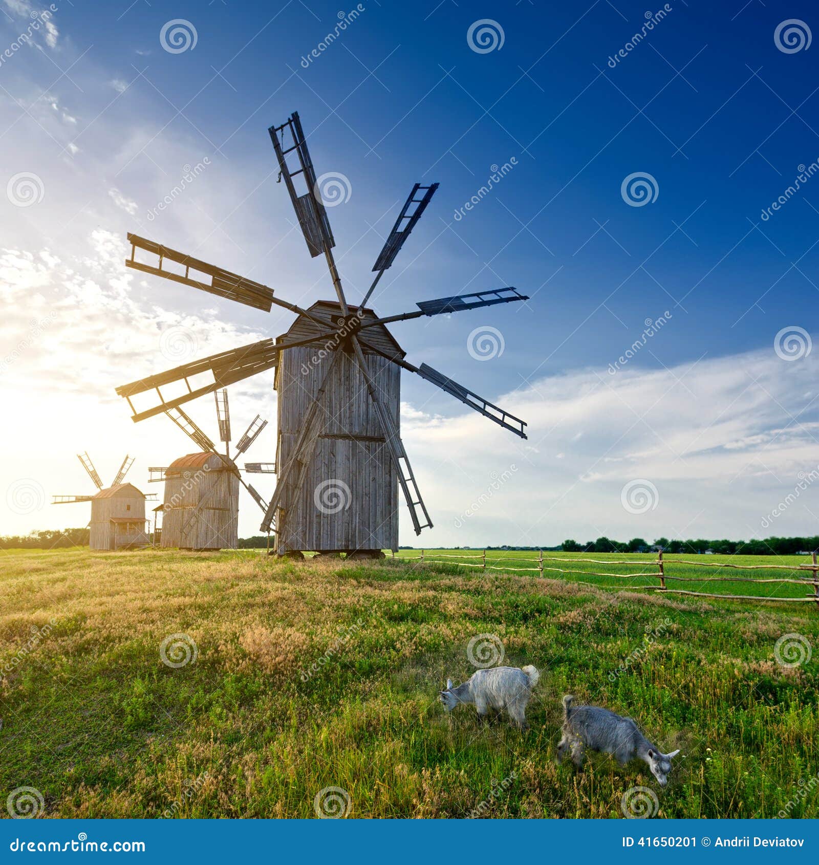 Medieval Tower Windmill on the Countryside Stock Image - Image of ...