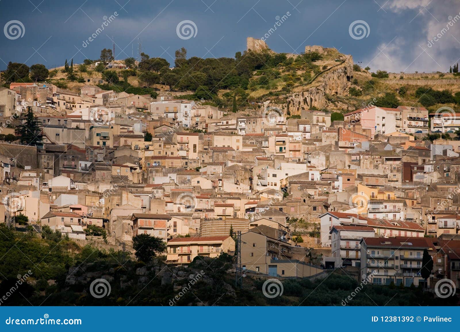Medieval Town Agira, Sicily Stock Photo - Image of italy, petrified ...
